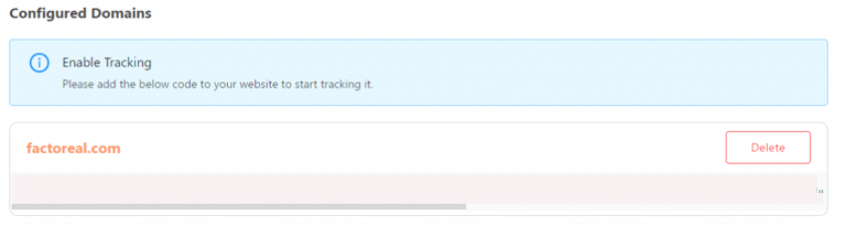 Track Your Website With Factoreal - Factoreal