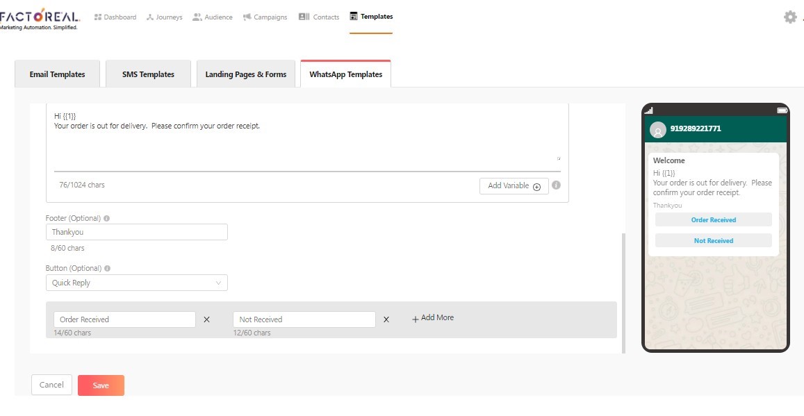 How to Create a WhatsApp Template - Factoreal