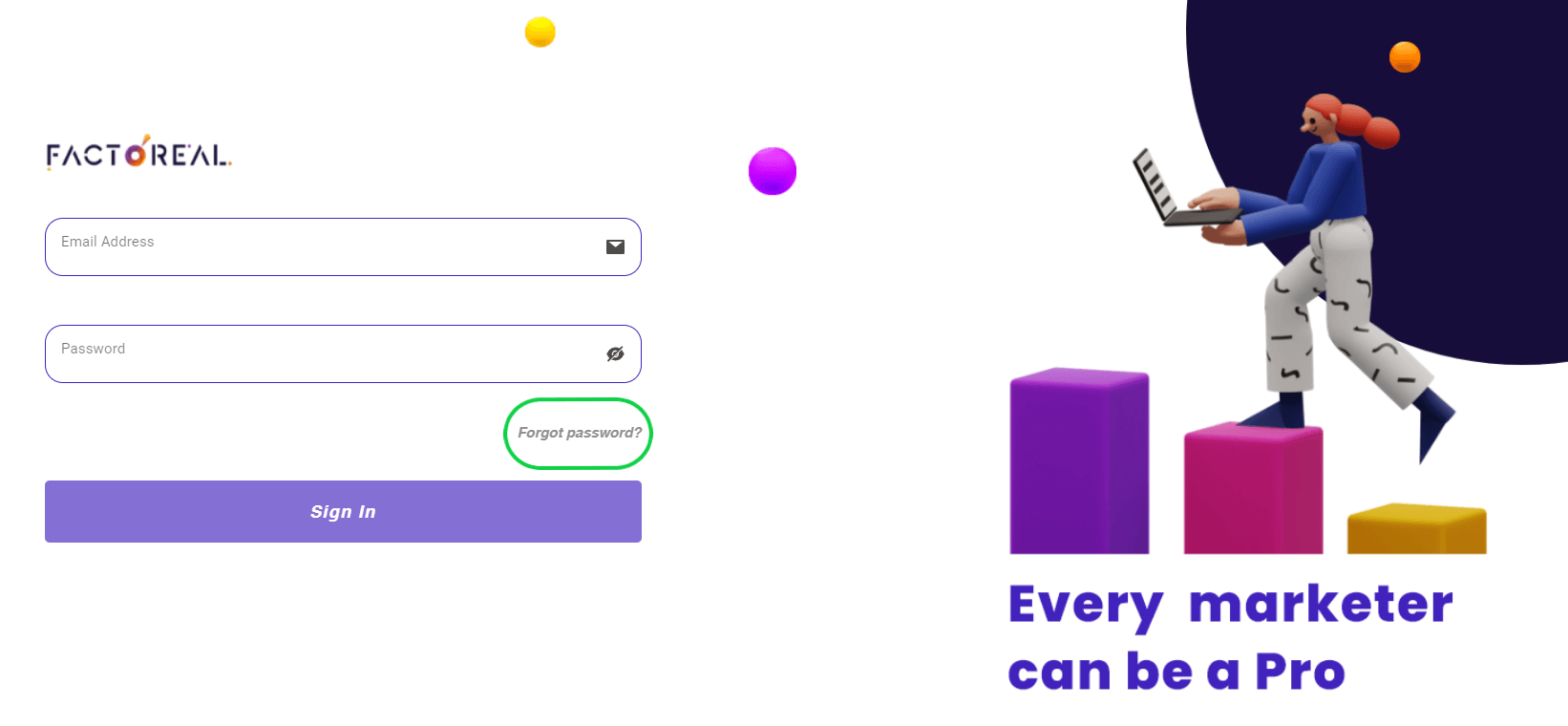 Login to Your Factoreal Account